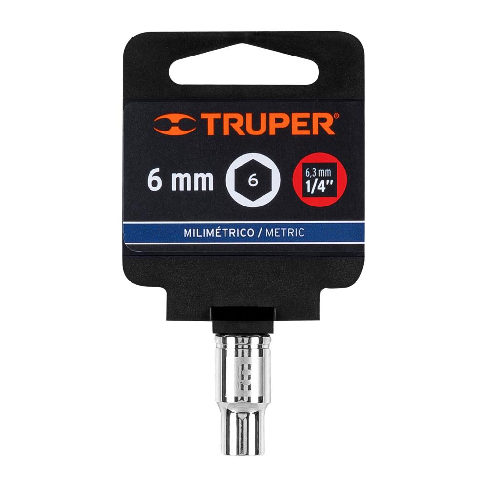 Dado 6mm Hexagonal Encastre de 1/4" 13168 Truper| Promart.pe - Promart