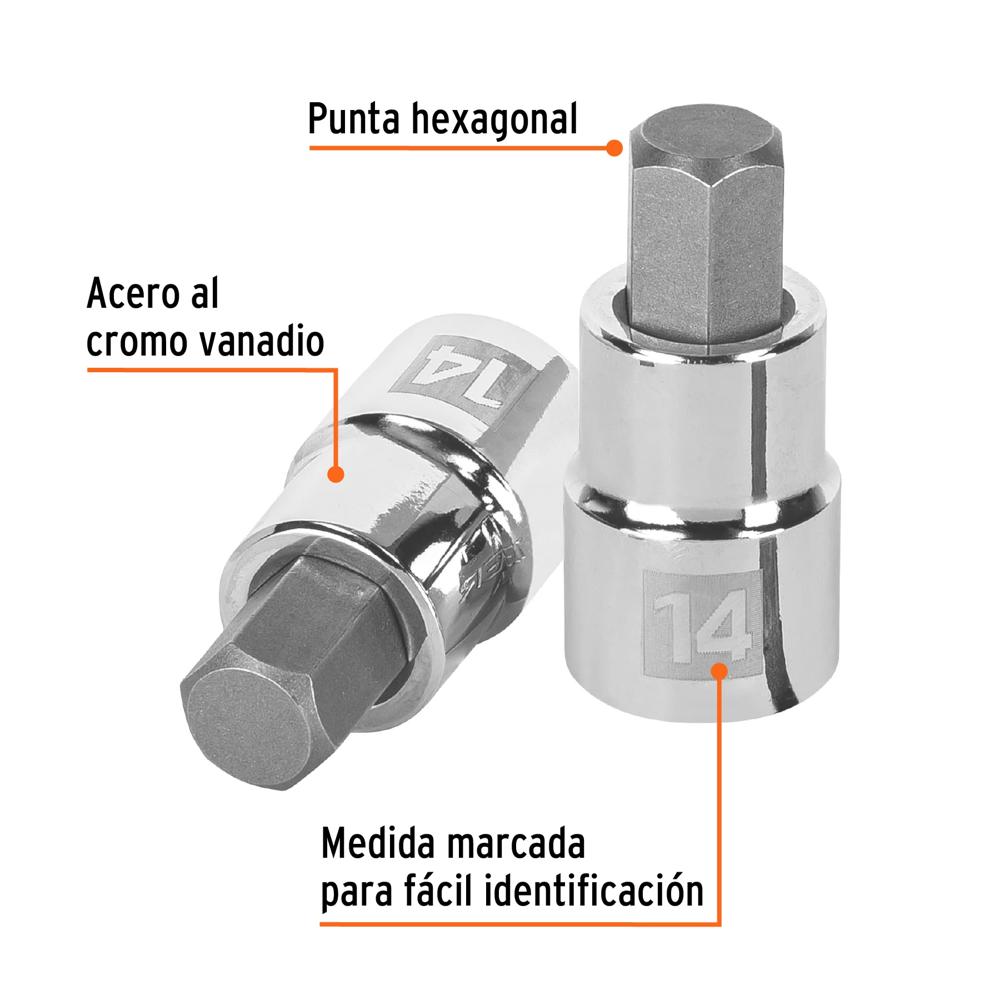 Dado 14mm Punta Hexagonal Encastre de 1/2" 13285 Truper| Promart.pe ...