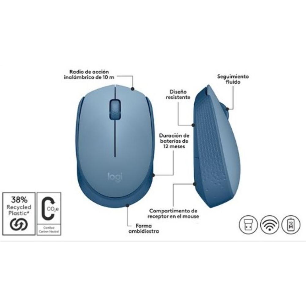 Mouse Inalámbrico Logitech M170- Blue | Promart.pe - Promart