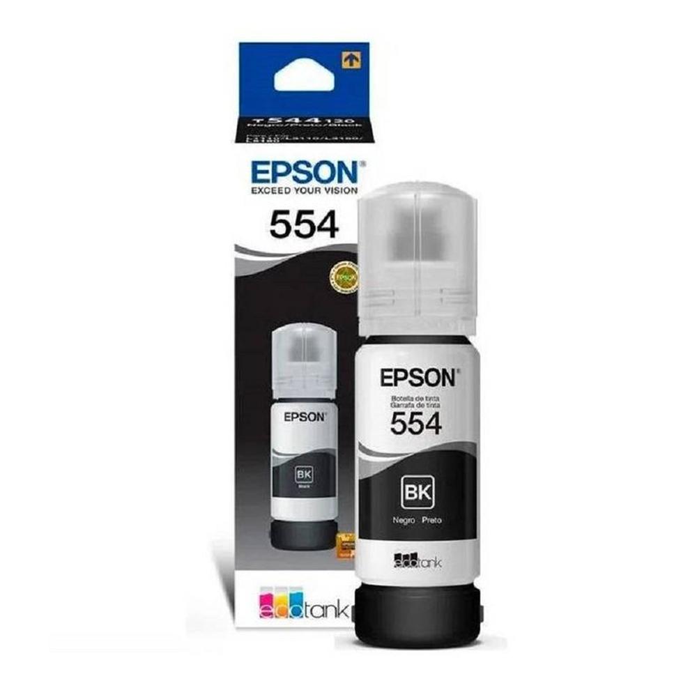 Tinta Epson 554 Negro Pigmentado T554120 L8160, L8180 - 70ml | Promart ...
