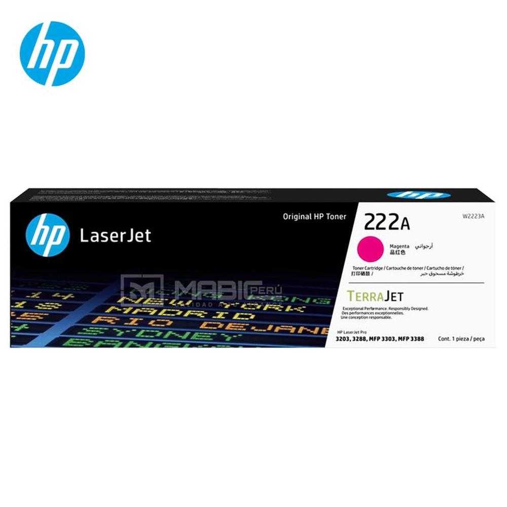 TONER HP 222A MAGENTA W2223A LJ 3303 3201 3204 3288 ORIGINAL - Promart