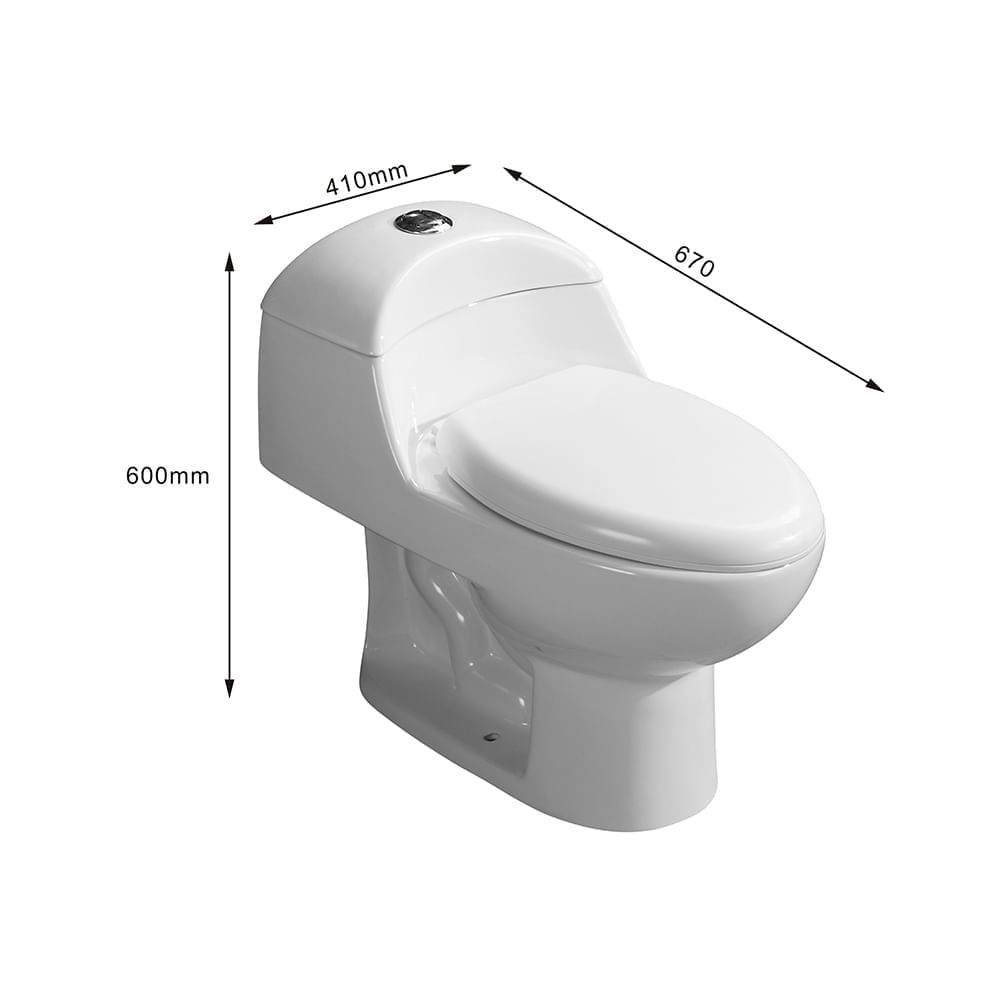Inodoro One Piece Cerámico Ártico Blanco con Descarga Dual Orange - Promart