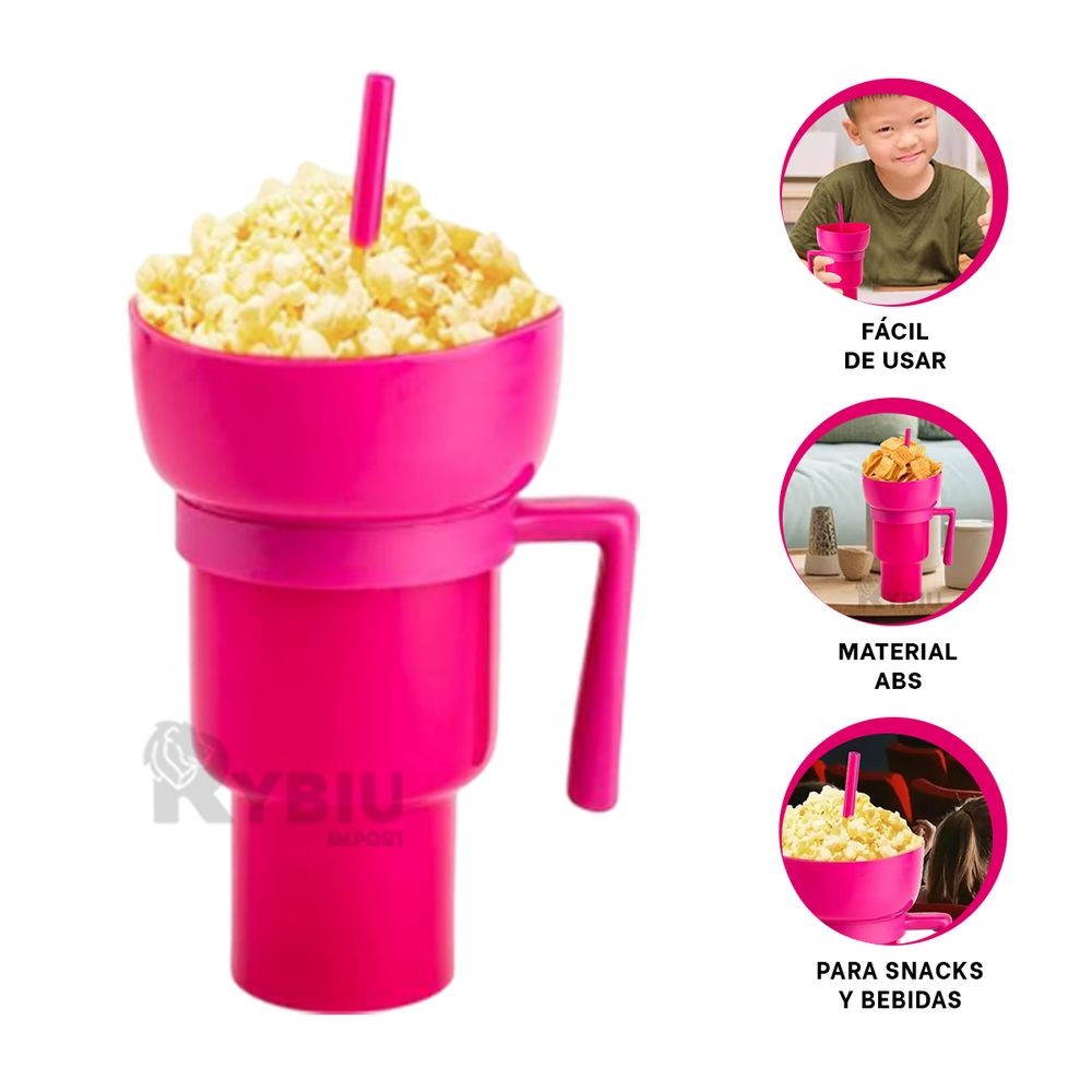Vaso Versatil para Snacks en Color Rosado Y+Stickers | Promart.pe - Promart