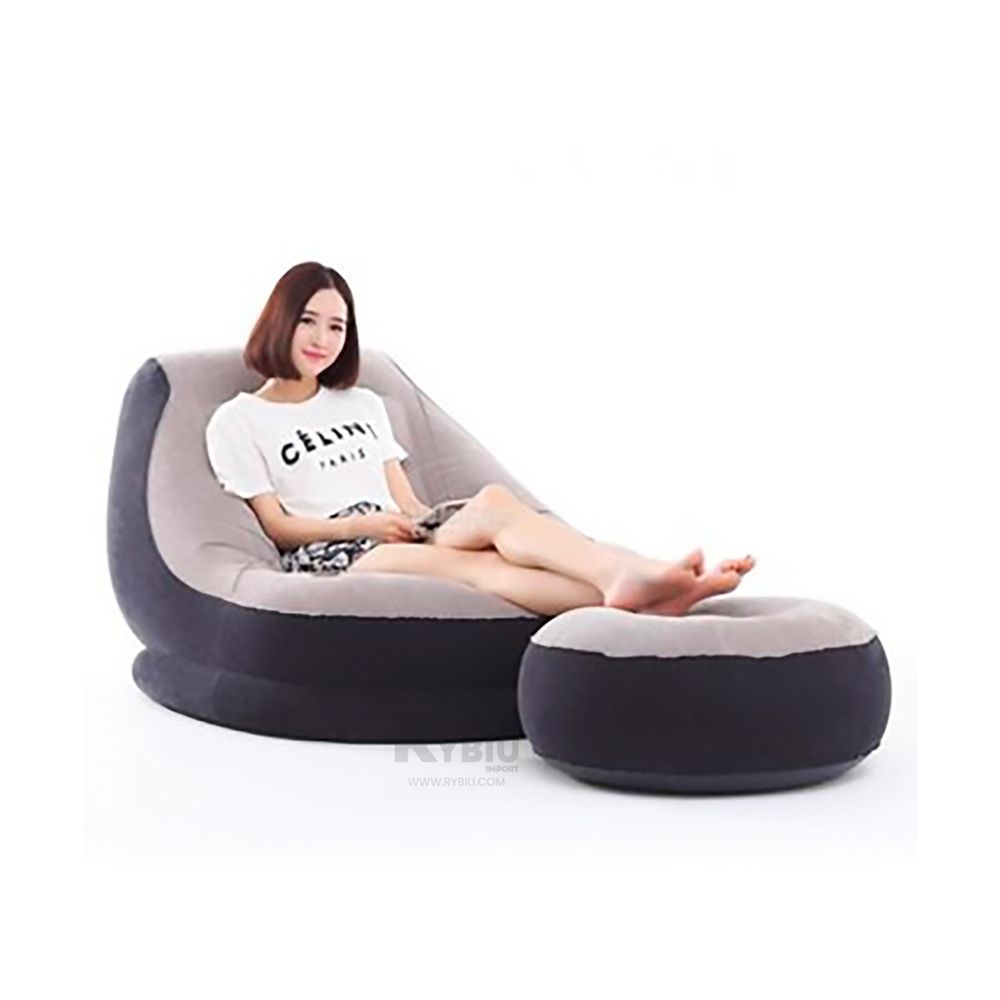 Sofa mas Poof Inflable Comodo y Transportable en Multicolor | Promart ...