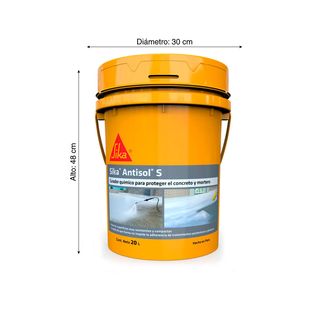 Agente Líquido Curador De Concreto Sika Antisol S 20 Kg, 58% OFF
