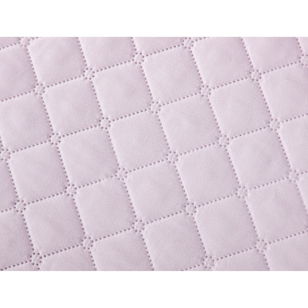 Cubrecama Pv26 Ultrasonic Cuadrados Lila Queen - Promart