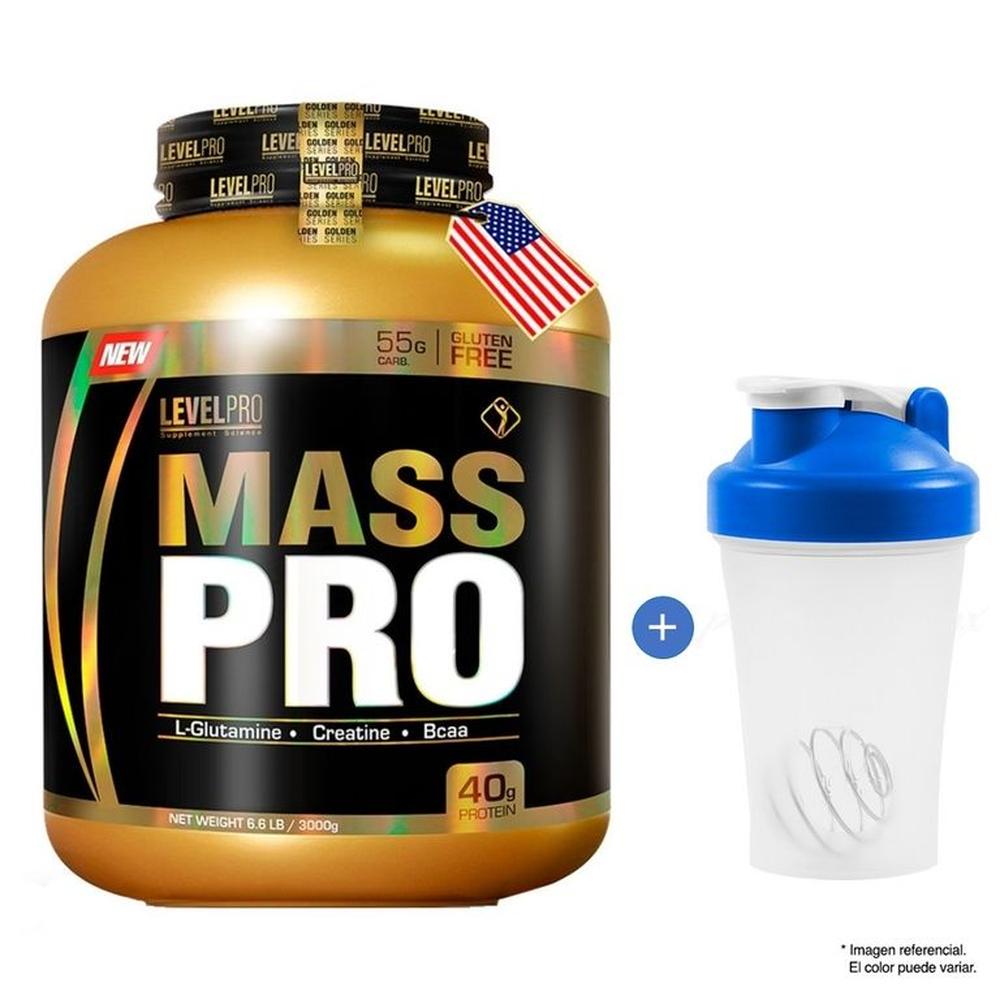 Proteína Level Pro Mass Pro 3 kg Chocolate + Shaker | Promart.pe - Promart