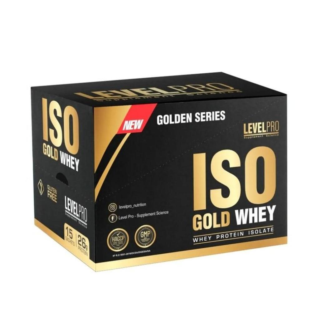 Proteína Level Pro Iso Gold Whey Caja 15 Sachets Vainilla | Promart.pe ...