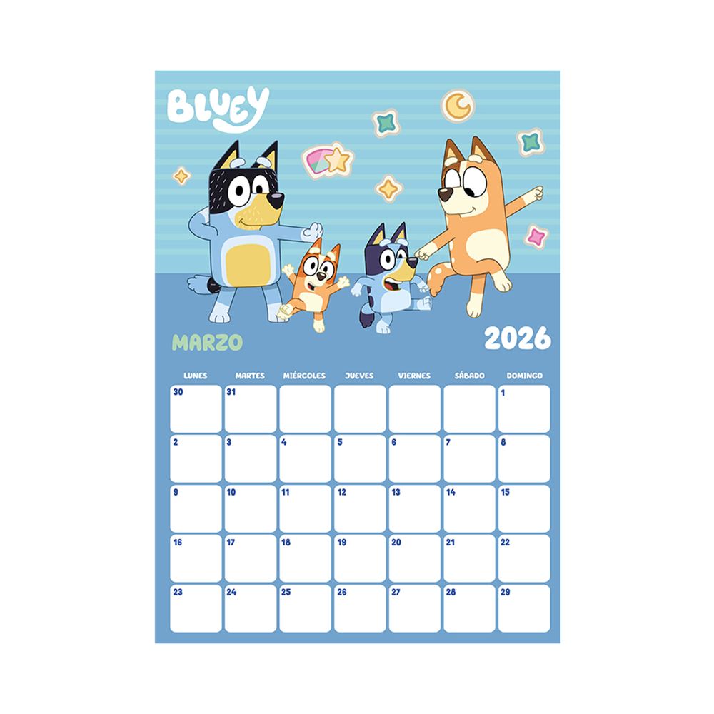 Calendario 2026 mensual Bluey ARTESCO - Promart