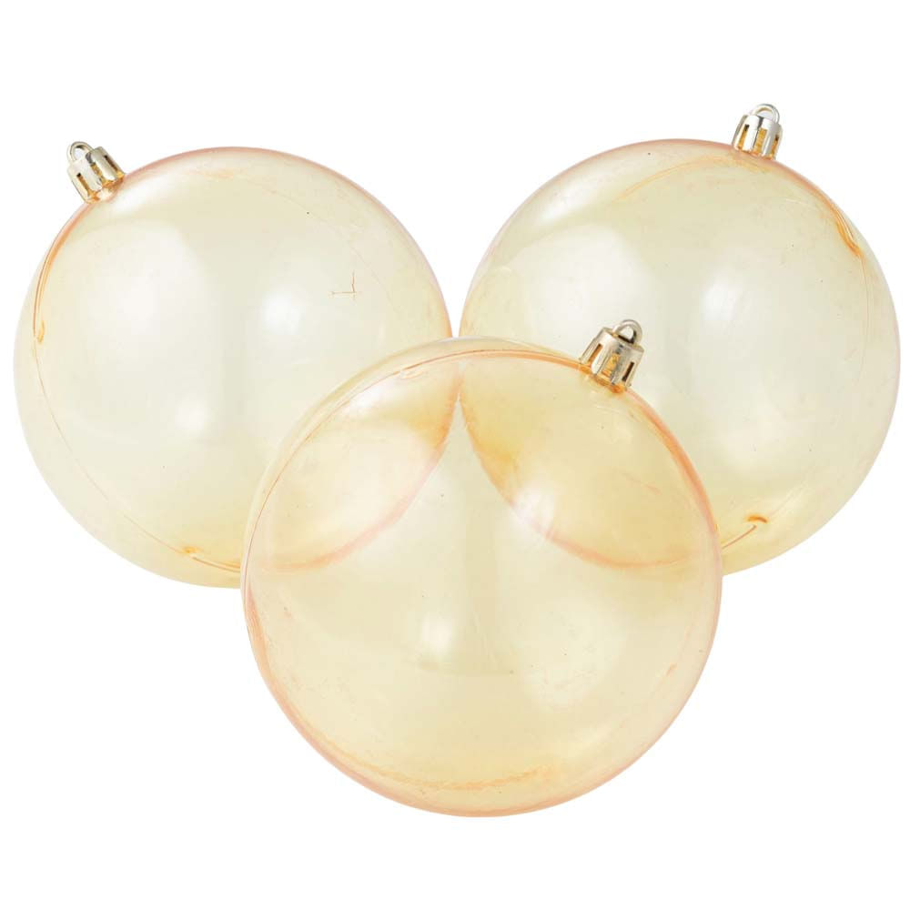 Bolas DECO HOME Doradas Translúcidas x3 Mágica Navidad - Promart