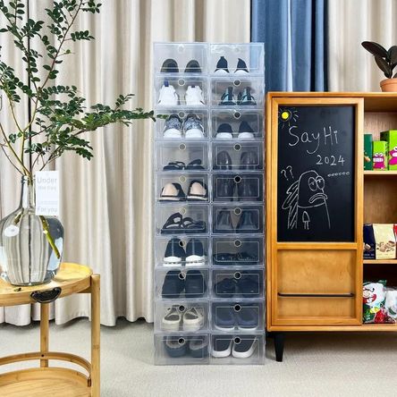 Pack x 10 Organizador De Calzado De Material Ligero - Transparente ...