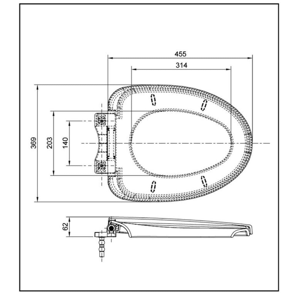 Asiento para inodoro elongado marca TOTO modelo TC385VS | Promart.pe ...