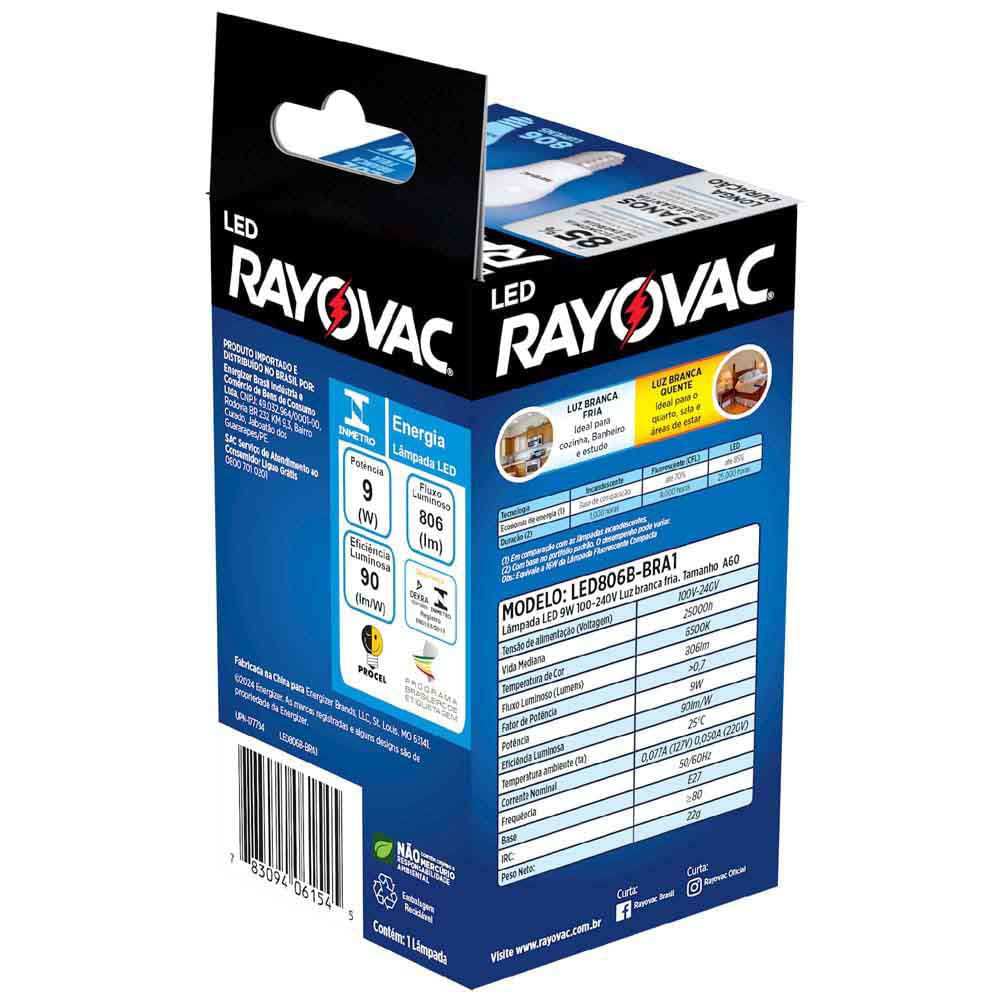 Foco LED Bulb RAYOVAC 9W Blanco - Promart