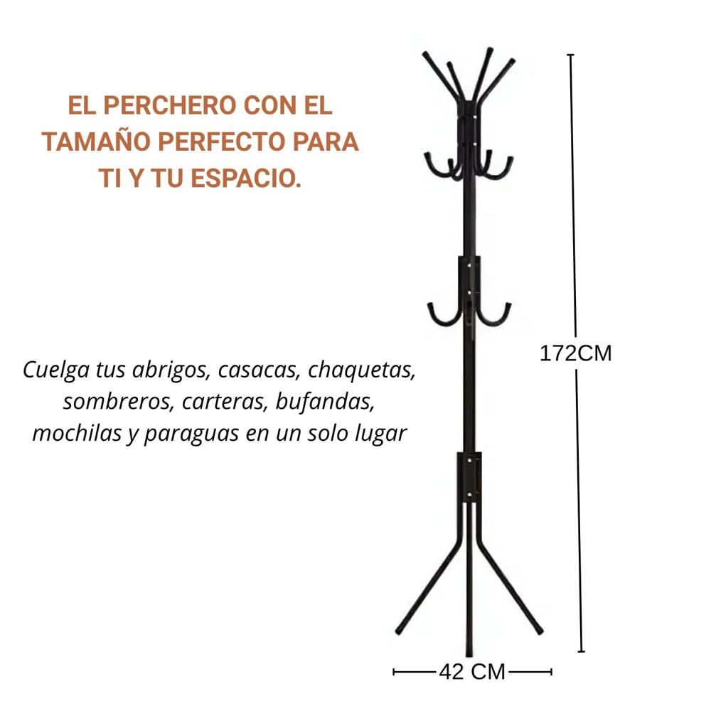 Perchero Armable Colgador Metálico para Orden y Estilo Negro | Promart ...