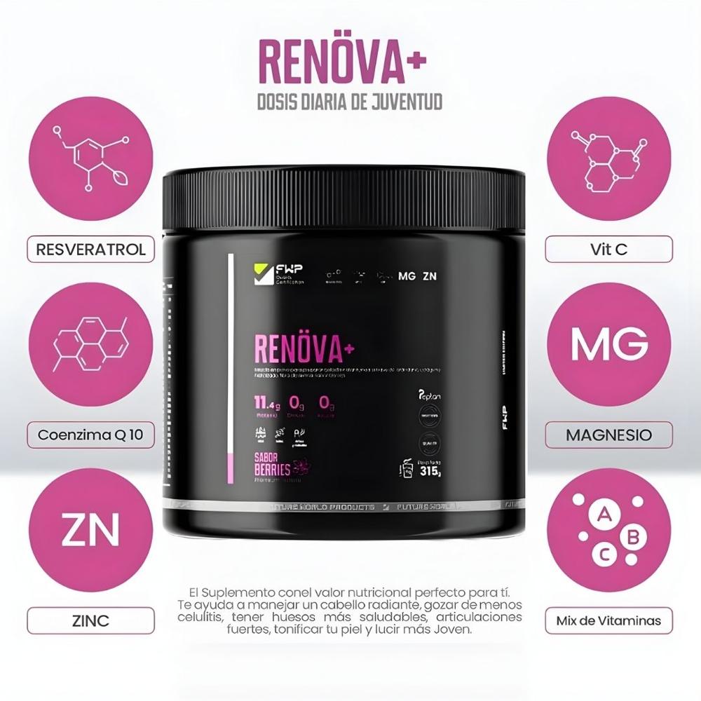 Renova Plus Colágeno Hidrolizado con Q10 y Resveratrol Promoción 3 ...