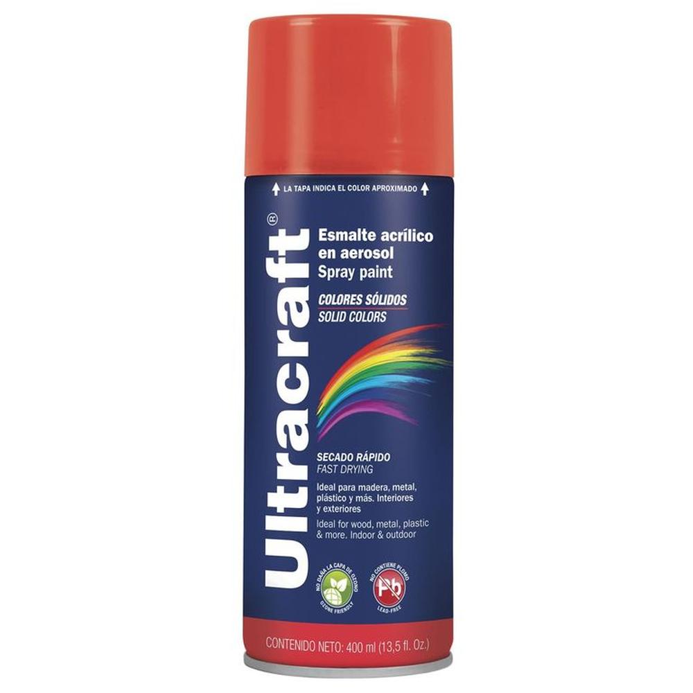 Pintura spray color ROJO BRILLANTE, 4 UNIDADES ULTRACRAF TRUPER - Promart