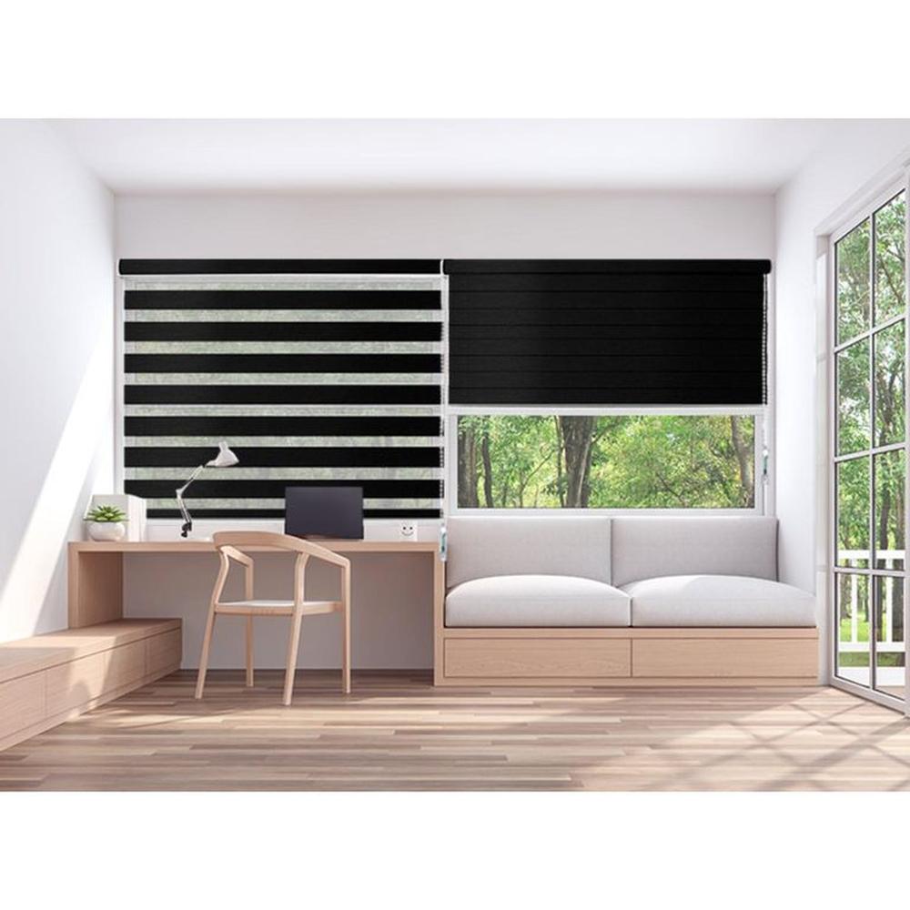 Cortina Roller Duo Premium Screen Negro Ancho 150cm x Alto 230cm - Promart