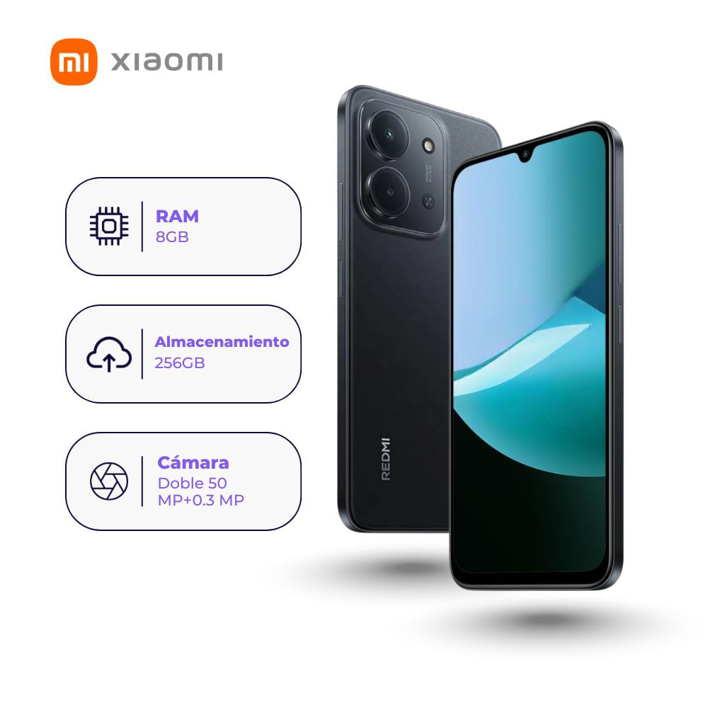 Xiaomi Redmi 15C 256GB 8GB Ram Color Negro + Smartwatch + Audifonos ...