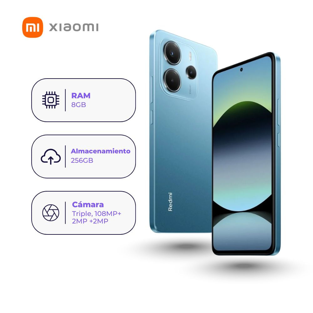 Xiaomi Redmi Note 14 4G 256GB 8GB Ram Color Azul océano | Promart.pe ...
