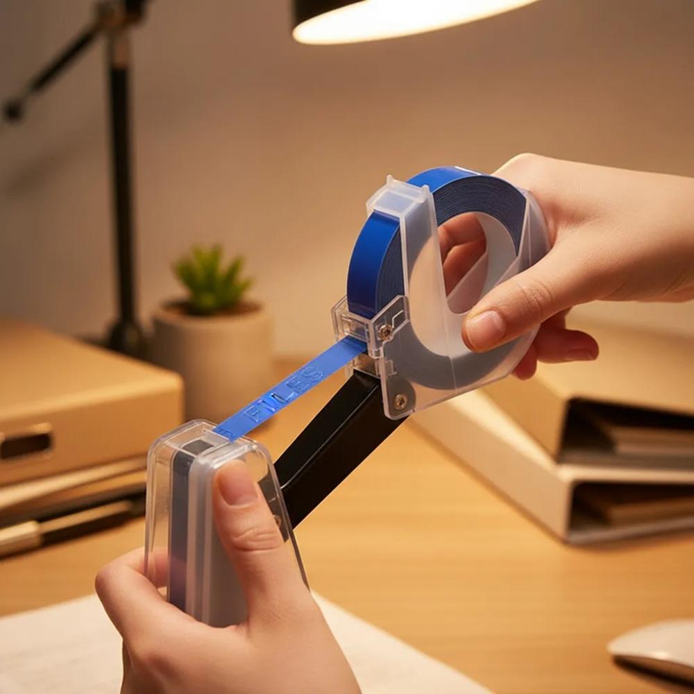 4 Rollos Adhesivo de Relieve Color azul ancho 9mm x 3 Metros - Promart