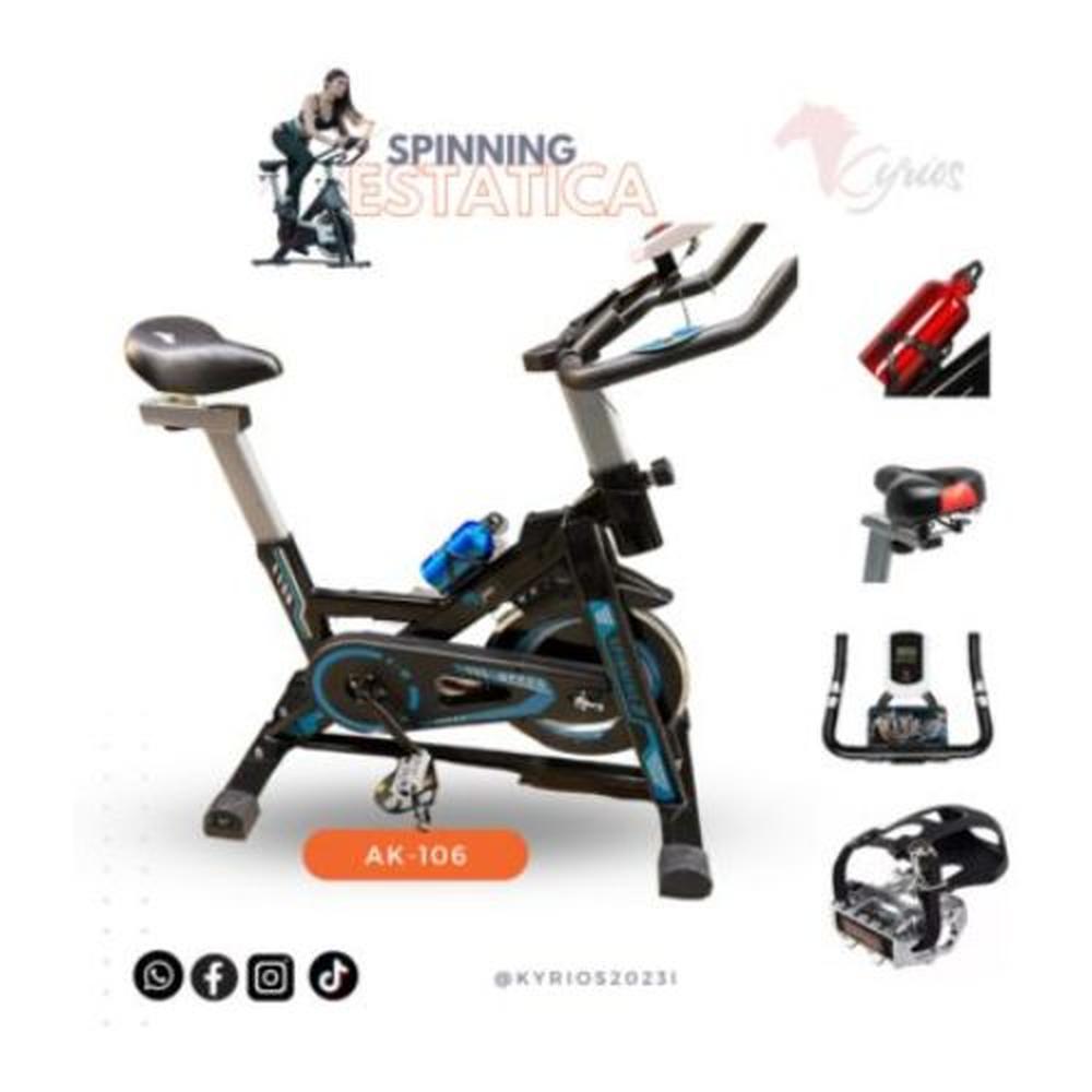 Bicicleta Estacionaria Volante De 12 Kg Color Azul - Promart