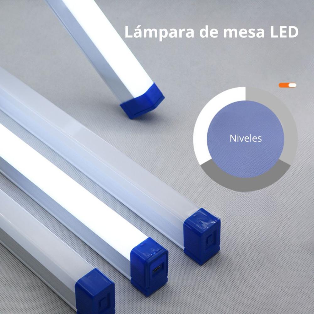 Lámpara LED Recargable USB 32 cm Magnética con Gancho – 3 Niveles de ...