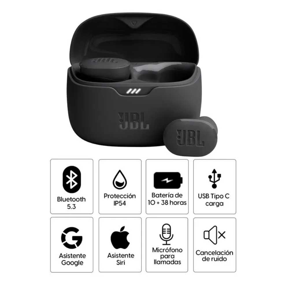 Audífonos bluetooth True Wireless JBL Tune Buds resistente al agua IP54 ...