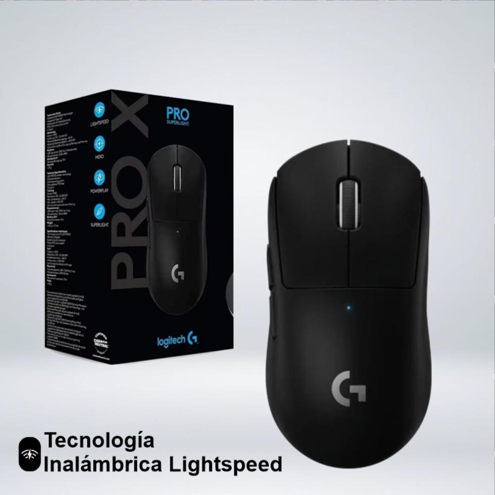MOUSE GAMER LOGITECH G PRO X SUPERLIGHT SENSOR HERO 25K NEGRO - Promart