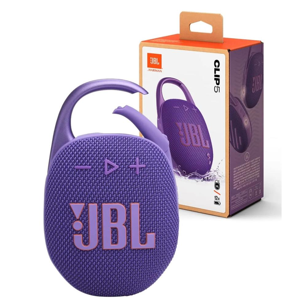 JBL CLIP 5 Parlante Morado Portatil Acuatico IP67 Extra Bass - Promart