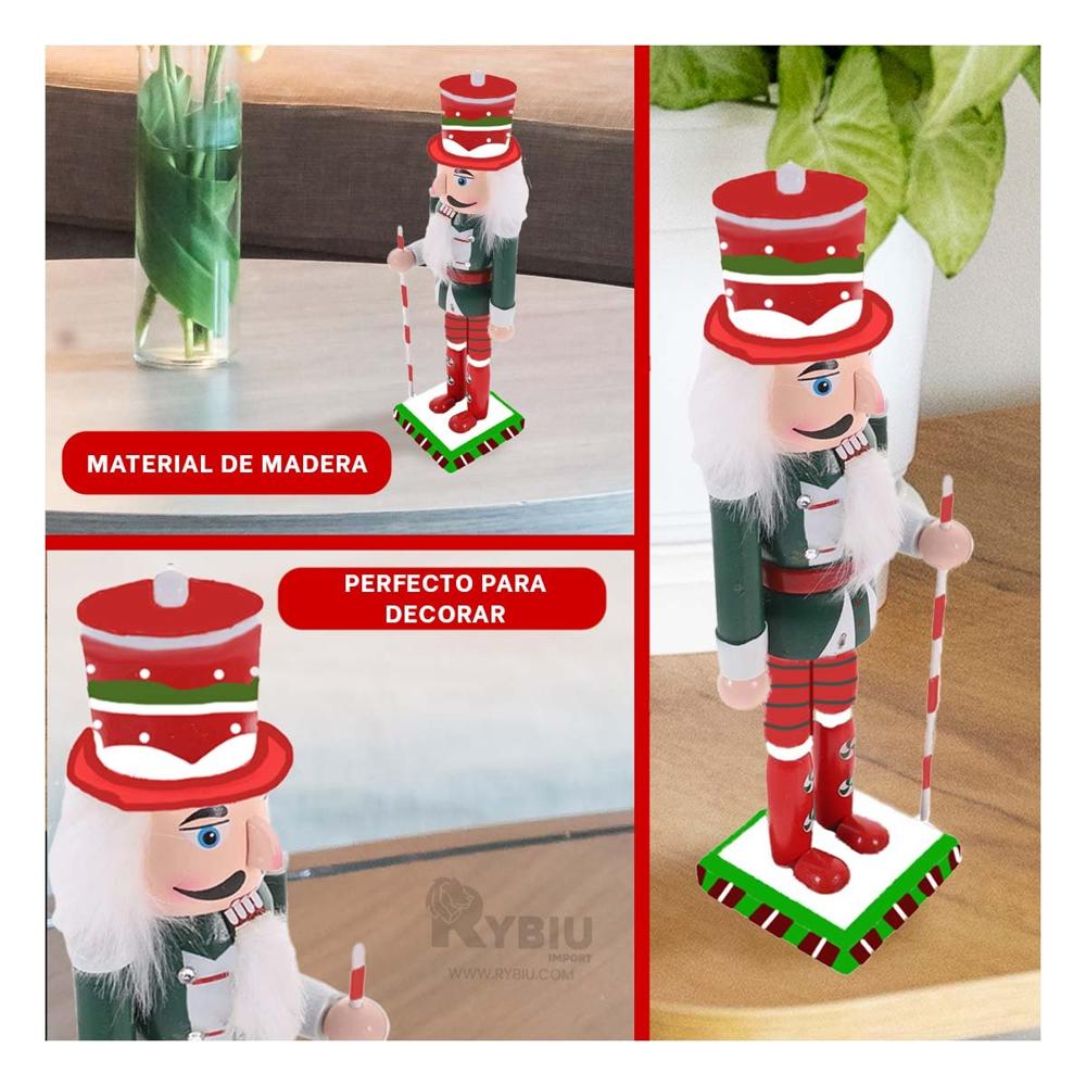 Pack4 Cascanuez de Navidad en Color Verde Y+Papel de Regalo - Promart