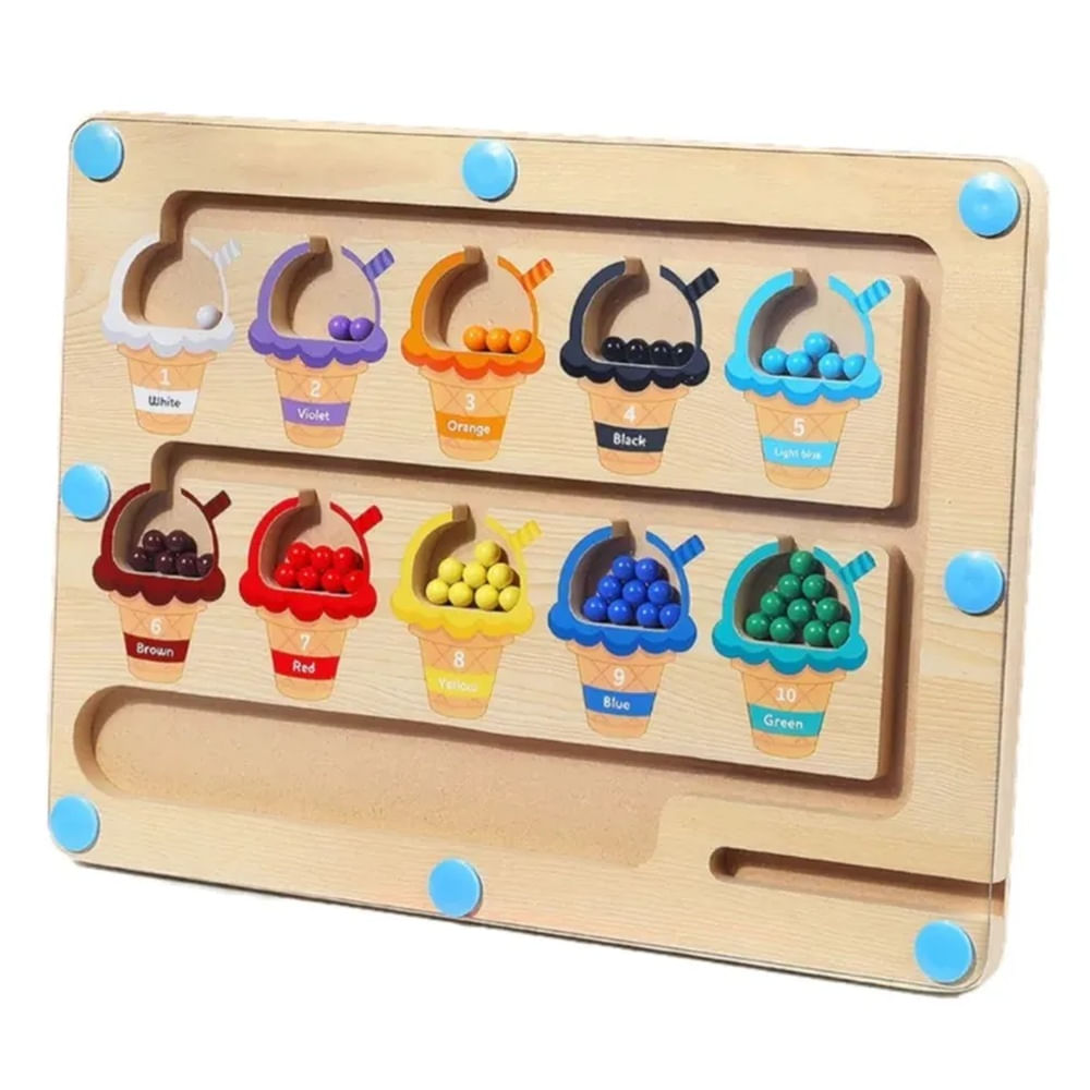 Laberinto Magnético de Colores y Números Juguete Educativo de Madera ...