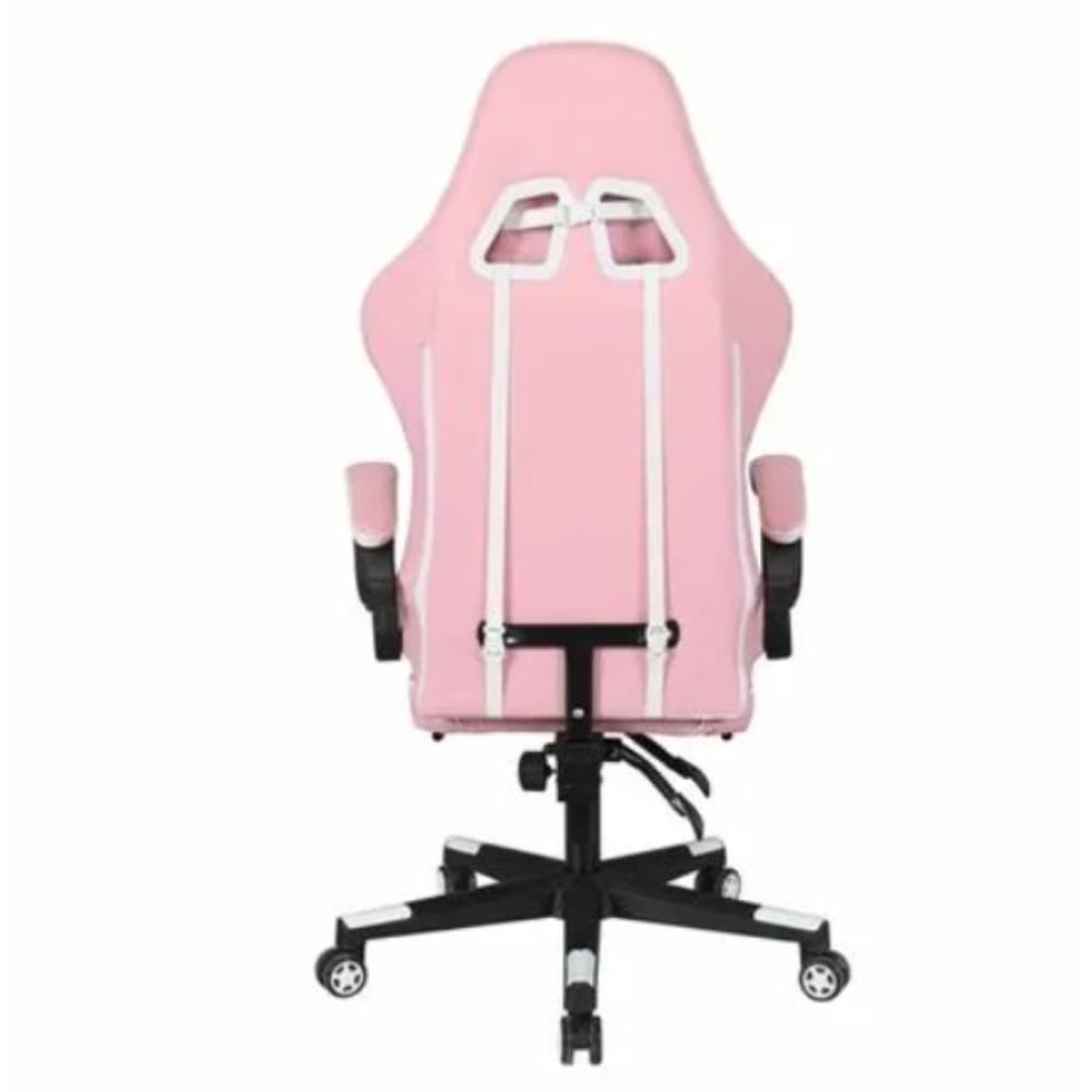 Silla Gamer Rosa Pro Con Masajeador Ergonomica Reclinable Posapies y ...