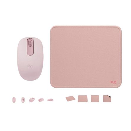 LOGITECH MOUSE M196 ROSADO PAD MOUSE 200x230 - Promart