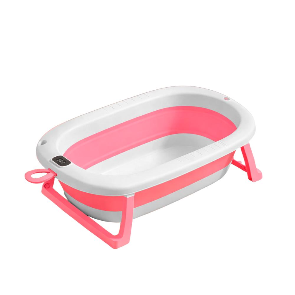 Tina Infantil Plegable con Termometro Color Rosado - Promart